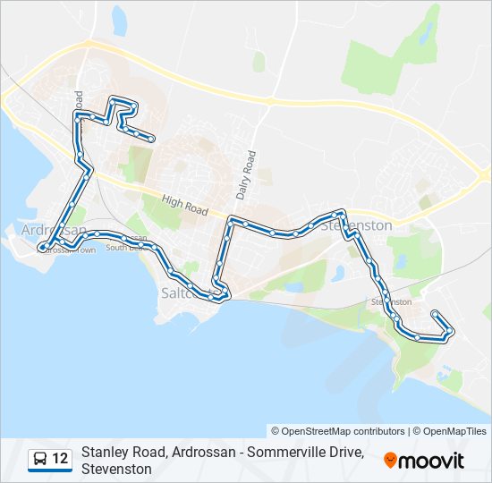 12 Route: Schedules, Stops & Maps - Stevenston (Updated)