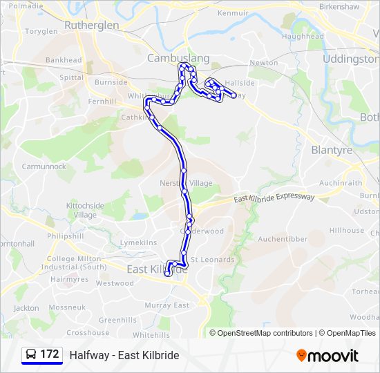 172 Route: Schedules, Stops & Maps - East Kilbride (Updated)