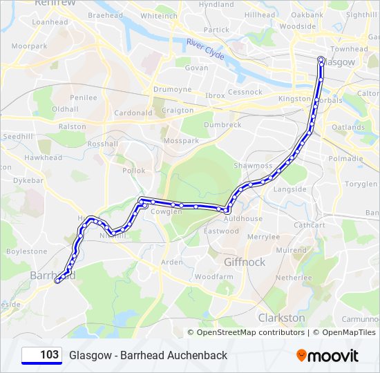 103 Route: Schedules, Stops & Maps - Barrhead (Updated)