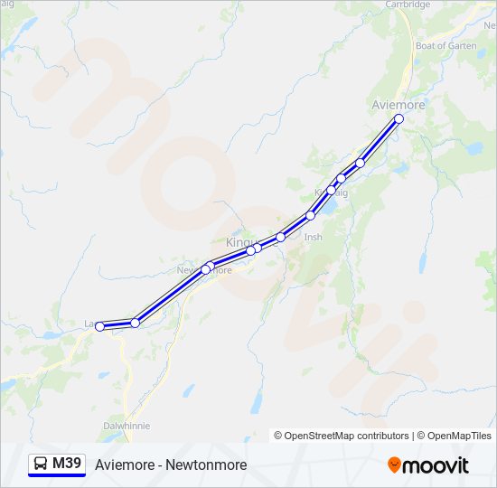 m39 Route: Schedules, Stops & Maps - Laggan (Updated)