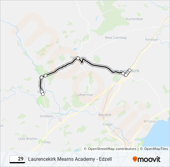 29 Route: Schedules, Stops & Maps - Edzell (Updated)