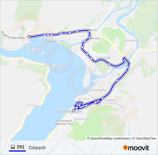 592 Route: Schedules, Stops & Maps - Corpach (Updated)