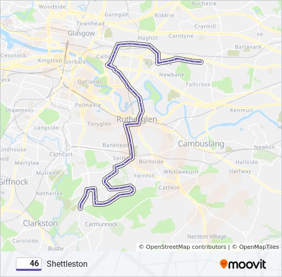 46 Route: Schedules, Stops & Maps - Shettleston (Updated)