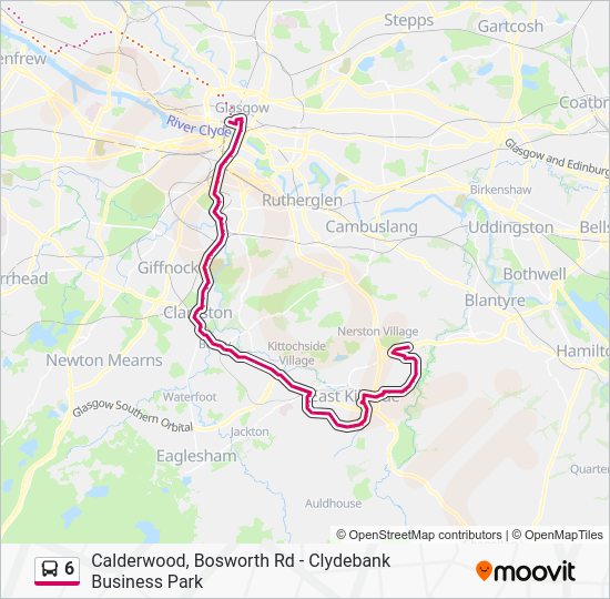 6 Route: Schedules, Stops & Maps - Calderwood (Updated)