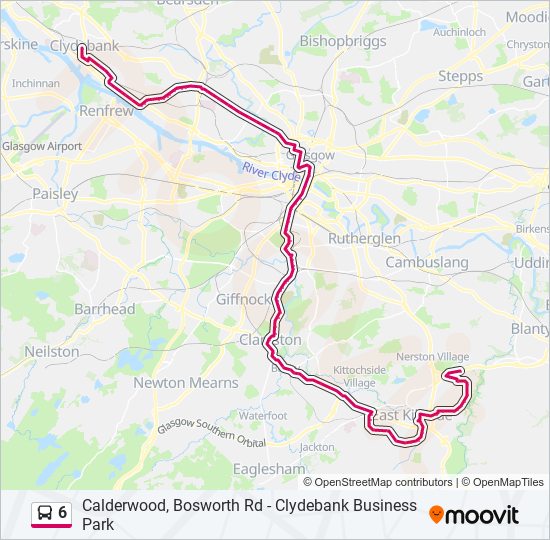 6 Route: Schedules, Stops & Maps - Calderwood (Updated)