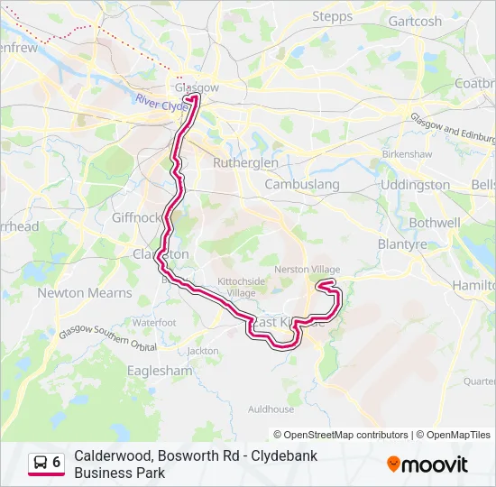 6 Route: Schedules, Stops & Maps - Calderwood (Updated)