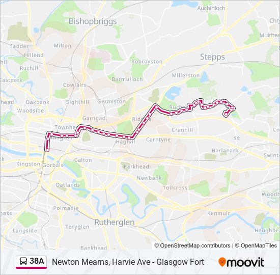 38a Route: Schedules, Stops & Maps - Glasgow (Updated)