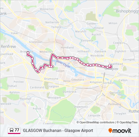 77 Route Schedules Stops Maps Braehead Shopping Centre Updated 