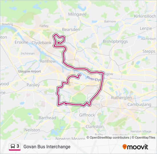 3 Route: Schedules, Stops & Maps - Govan Bus Interchange (Updated)