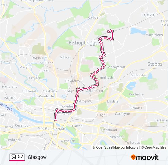 57 Route: Schedules, Stops & Maps - Glasgow (Updated)