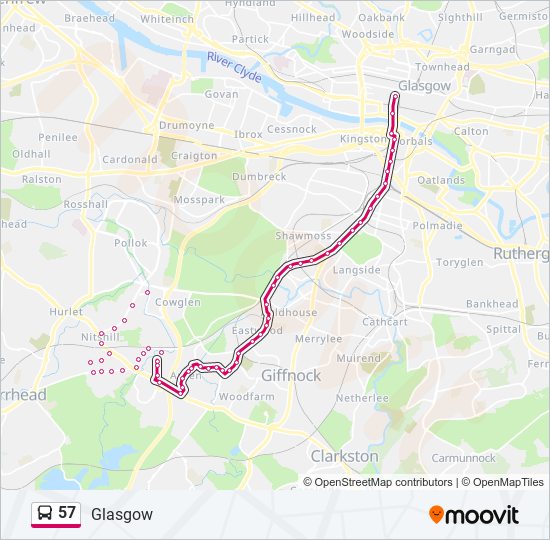 57 Route Schedules Stops Maps Glasgow Updated 57 Route Schedules Stops Maps Glasgow Updated