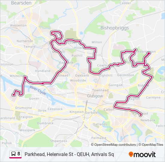 8 Route: Schedules, Stops & Maps - Parkhead (Updated)