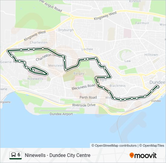 6 Route: Schedules, Stops & Maps - Dundee City Centre (Updated)