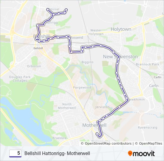 5 Route: Schedules, Stops & Maps - Bellshill (Updated)