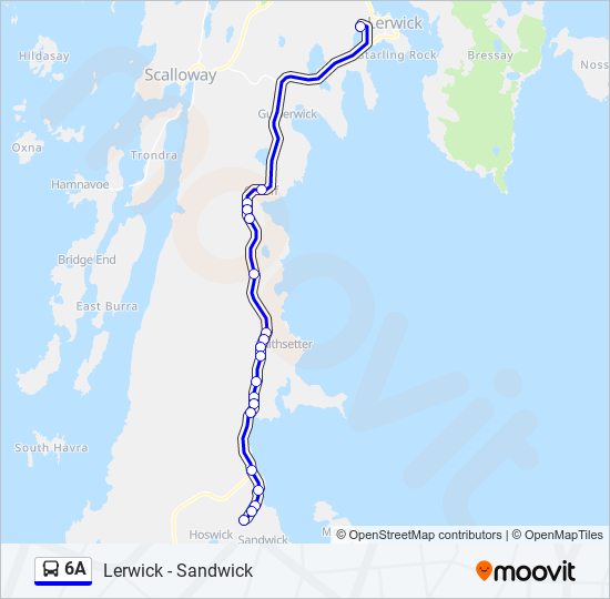 6a Route: Schedules, Stops & Maps - Lerwick (Updated)