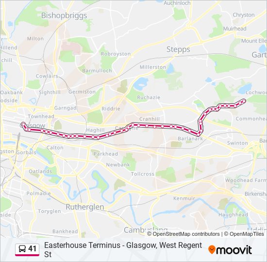 41 Route: Schedules, Stops & Maps - Glasgow (Updated)