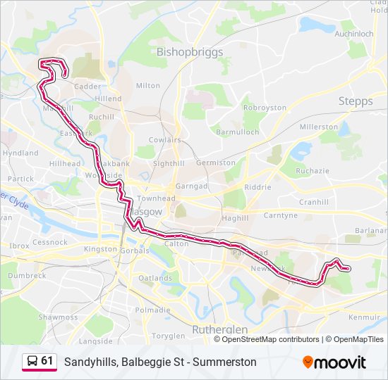61 Route: Schedules, Stops & Maps - Shettleston (Updated)