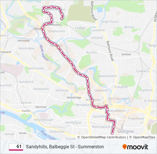 61 Route Schedules Stops Maps Glasgow Updated 61 Route Schedules Stops Maps Glasgow Updated