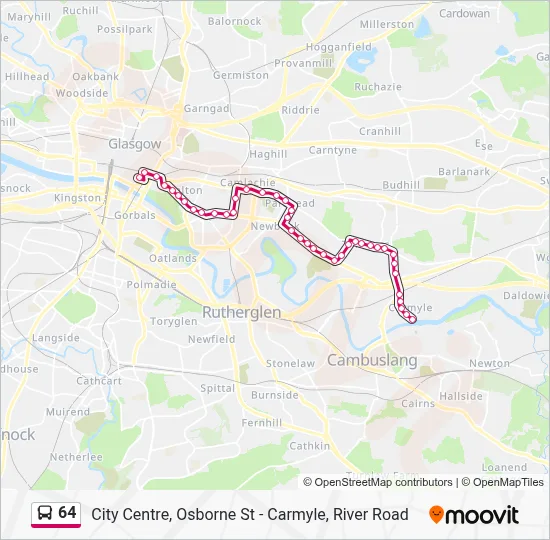64 Route: Schedules, Stops & Maps - Carmyle (Updated)