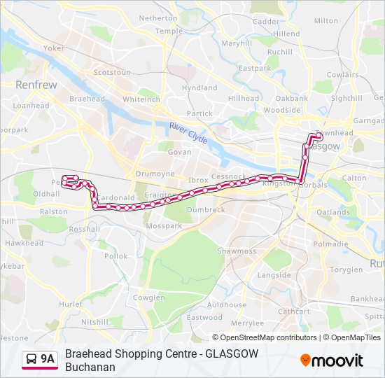 9a Route: Schedules, Stops & Maps - Hillington (Updated)