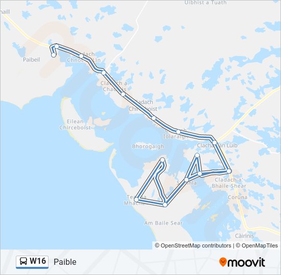 w16 Route: Schedules, Stops & Maps - Paible (Updated)
