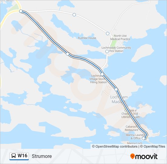 W16 Route: Schedules, Stops & Maps - Strumore (Updated)