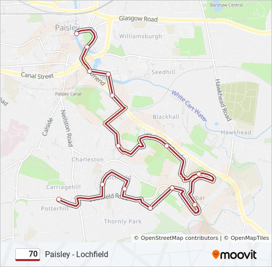 70 Route: Schedules, Stops & Maps - Paisley (Updated)