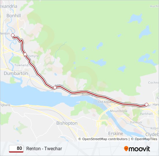 80 Route: Schedules, Stops & Maps - Duntocher (Updated)