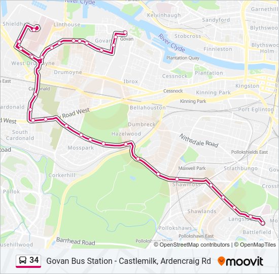 34 Route: Schedules, Stops & Maps - Battlefield (Updated)