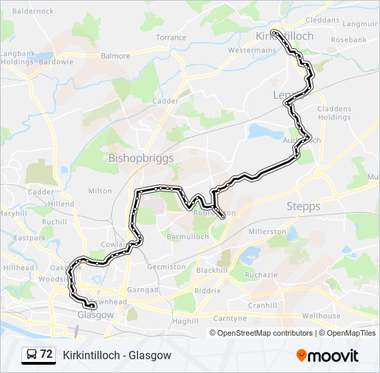 72 Route: Schedules, Stops & Maps - Kirkintilloch (Updated)