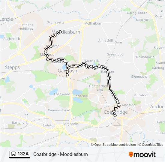 132a Route: Schedules, Stops & Maps - Coatbridge (Updated)
