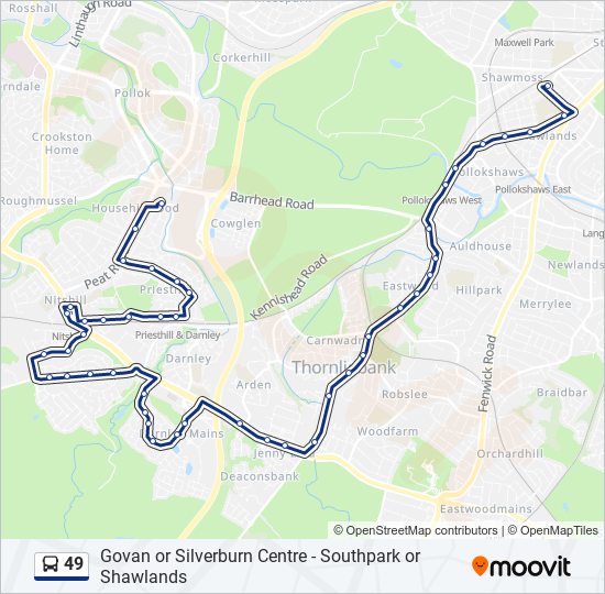 49 Route: Schedules, Stops & Maps - Shawlands (Updated)
