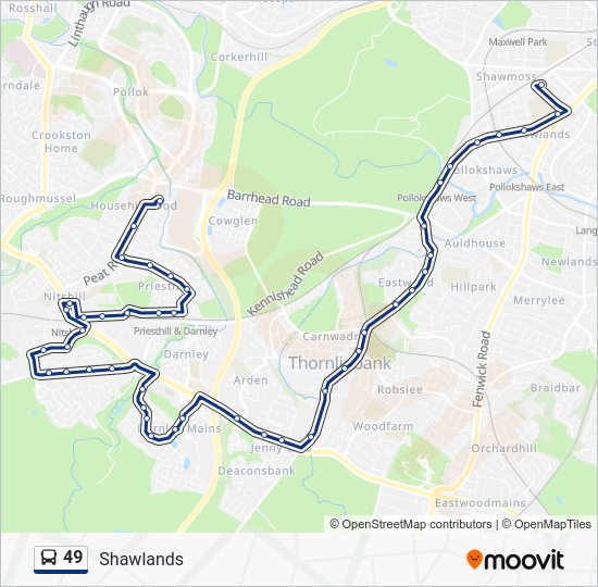 49 Route: Schedules, Stops & Maps - Shawlands (Updated)