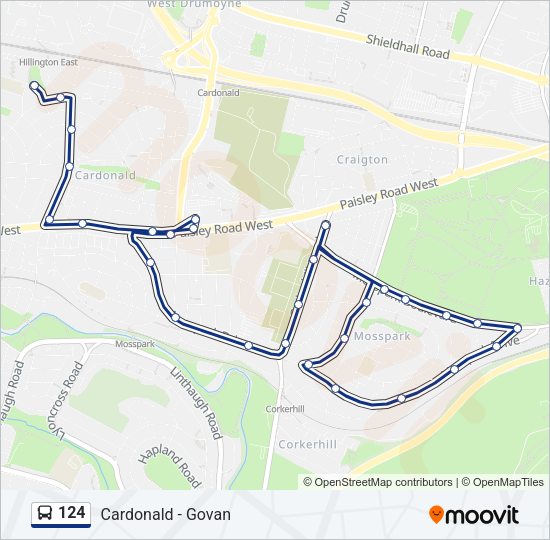 124 Route: Schedules, Stops & Maps - Mosspark (Updated)