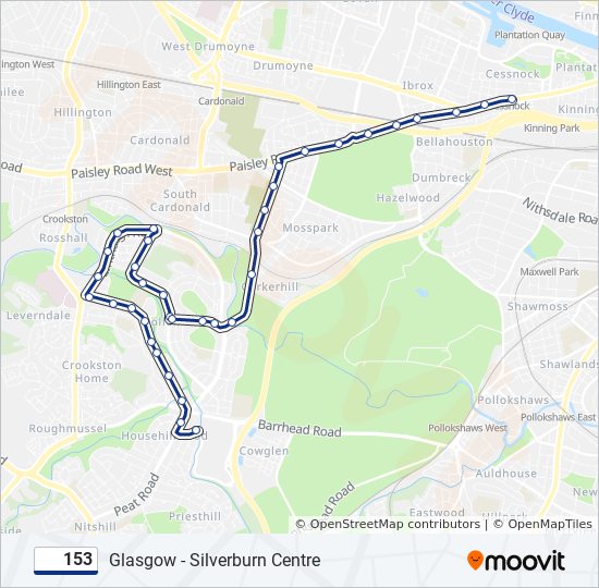 153 Route: Schedules, Stops & Maps - Kinning Park (Updated)