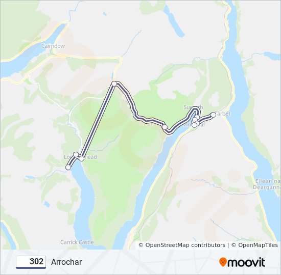 302 Route: Schedules, Stops & Maps - Arrochar (Updated)