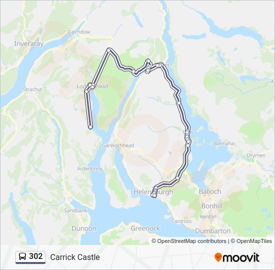 302 Route: Schedules, Stops & Maps - Carrick Castle (Updated)