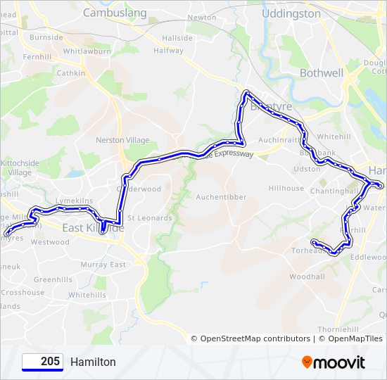 205 Route: Schedules, Stops & Maps - Hamilton (Updated)