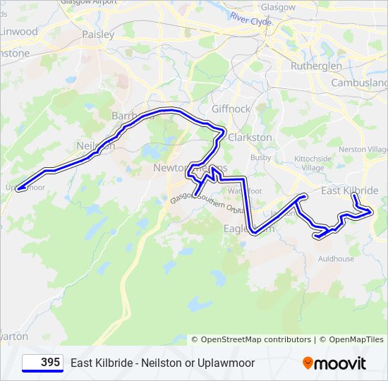 395 Route: Schedules, Stops & Maps - Uplawmoor (Updated)