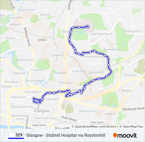 329 Route: Schedules, Stops & Maps - Barmulloch (Updated)