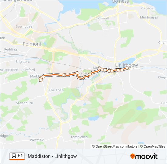 f1 Route: Schedules, Stops & Maps - Maddiston (Updated)
