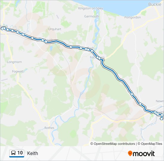 10 Route: Schedules, Stops & Maps - Keith (Updated)
