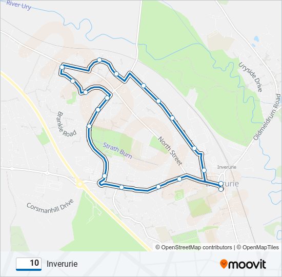 10 Route: Schedules, Stops & Maps - Inverurie (Updated)
