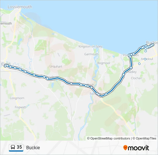 35 Route: Schedules, Stops & Maps - Buckie (Updated)