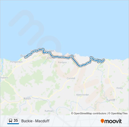 35 Route: Schedules, Stops & Maps - Macduff (Updated)