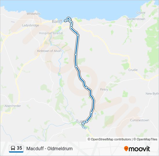 35 Route: Schedules, Stops & Maps - Macduff (Updated)