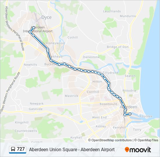 727 Route: Schedules, Stops & Maps - Aberdeen Airport (Updated)