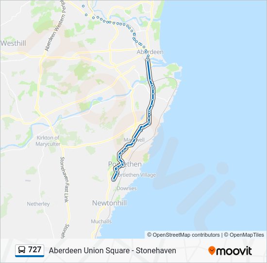 727 Route: Schedules, Stops & Maps - Portlethen (Updated)