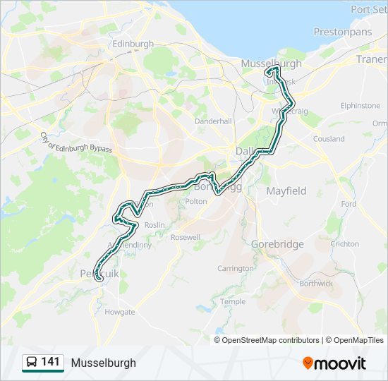 141 Route: Schedules, Stops & Maps - Musselburgh (Updated)