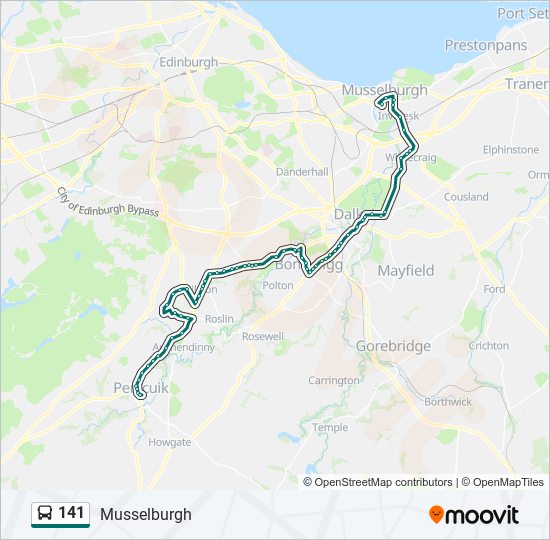 141 Route: Schedules, Stops & Maps - Musselburgh (Updated)